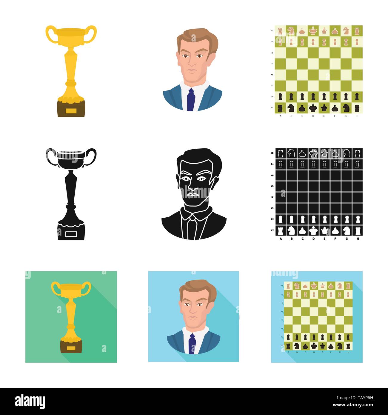 Vector design of checkmate and thin symbol. Set of checkmate and target ...