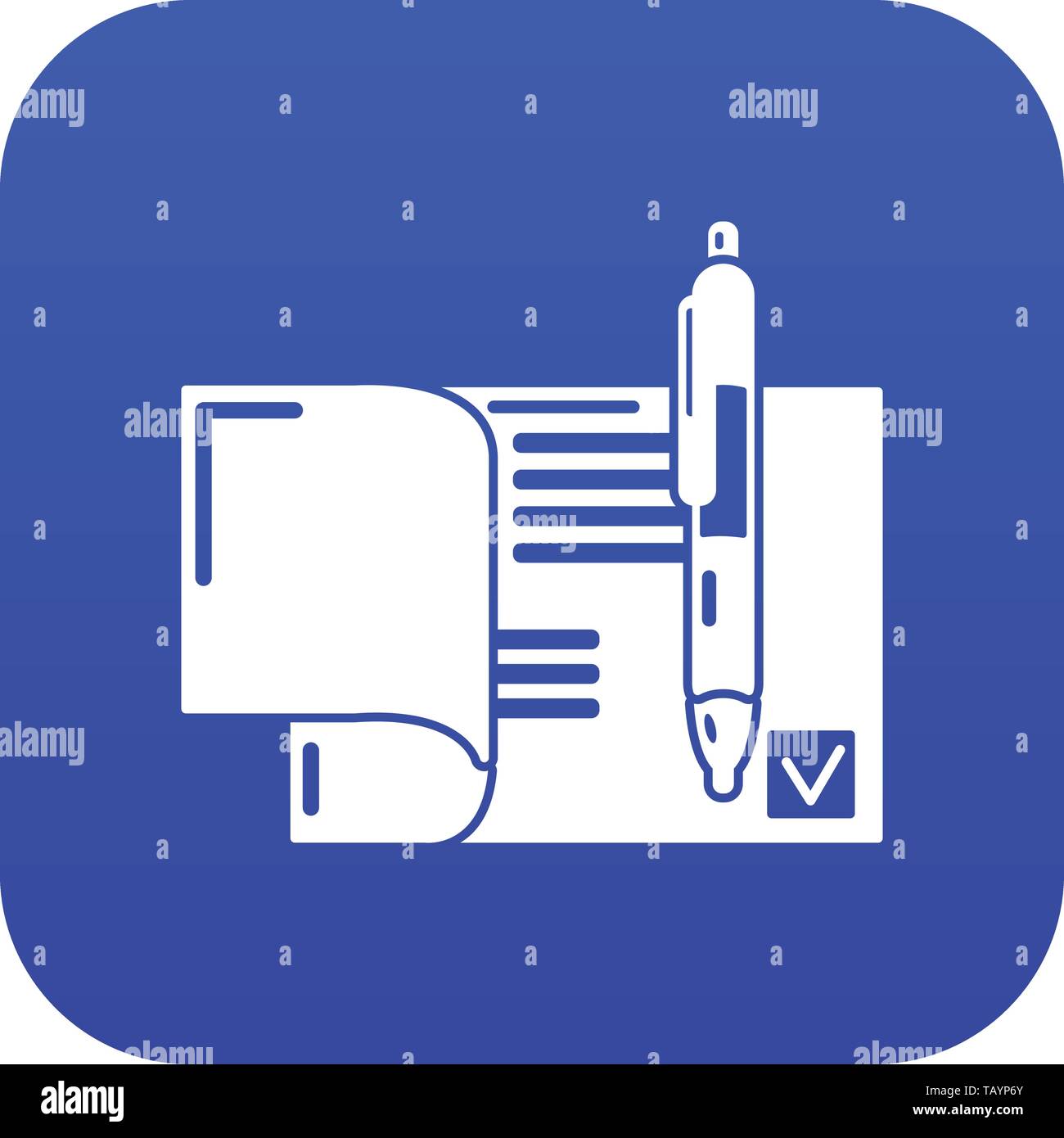 Treaty icon blue vector Stock Vector Image & Art - Alamy