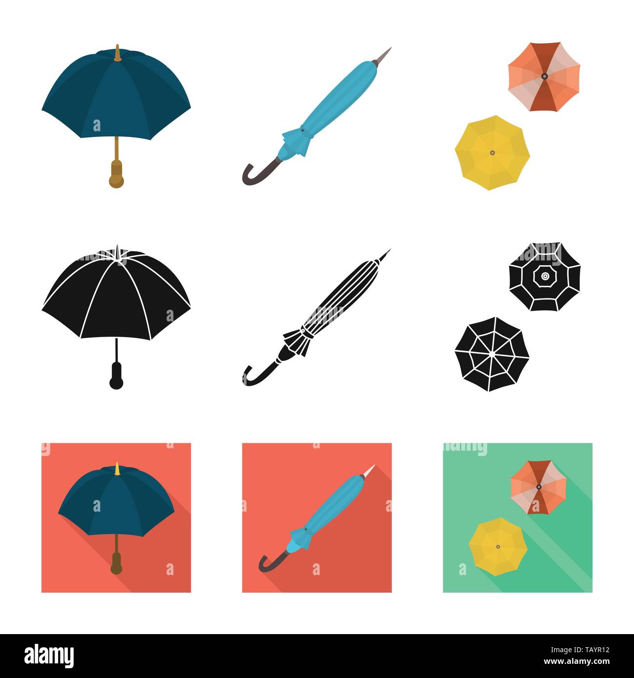 Vector design of protection and closed sign. Collection of protection ...