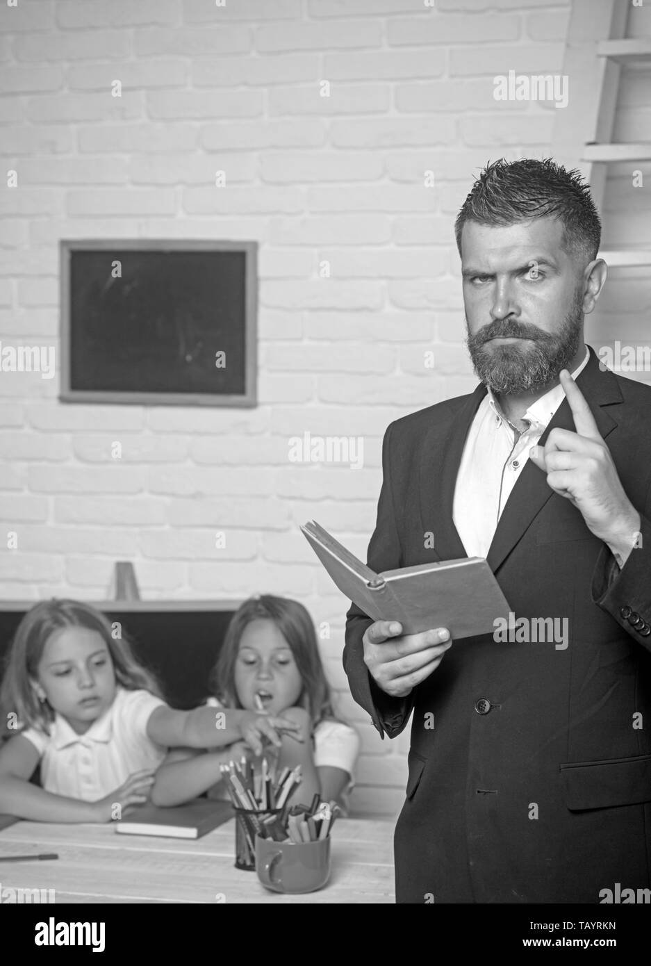 Literature lesson and reading grammar book. literature lesson with ...