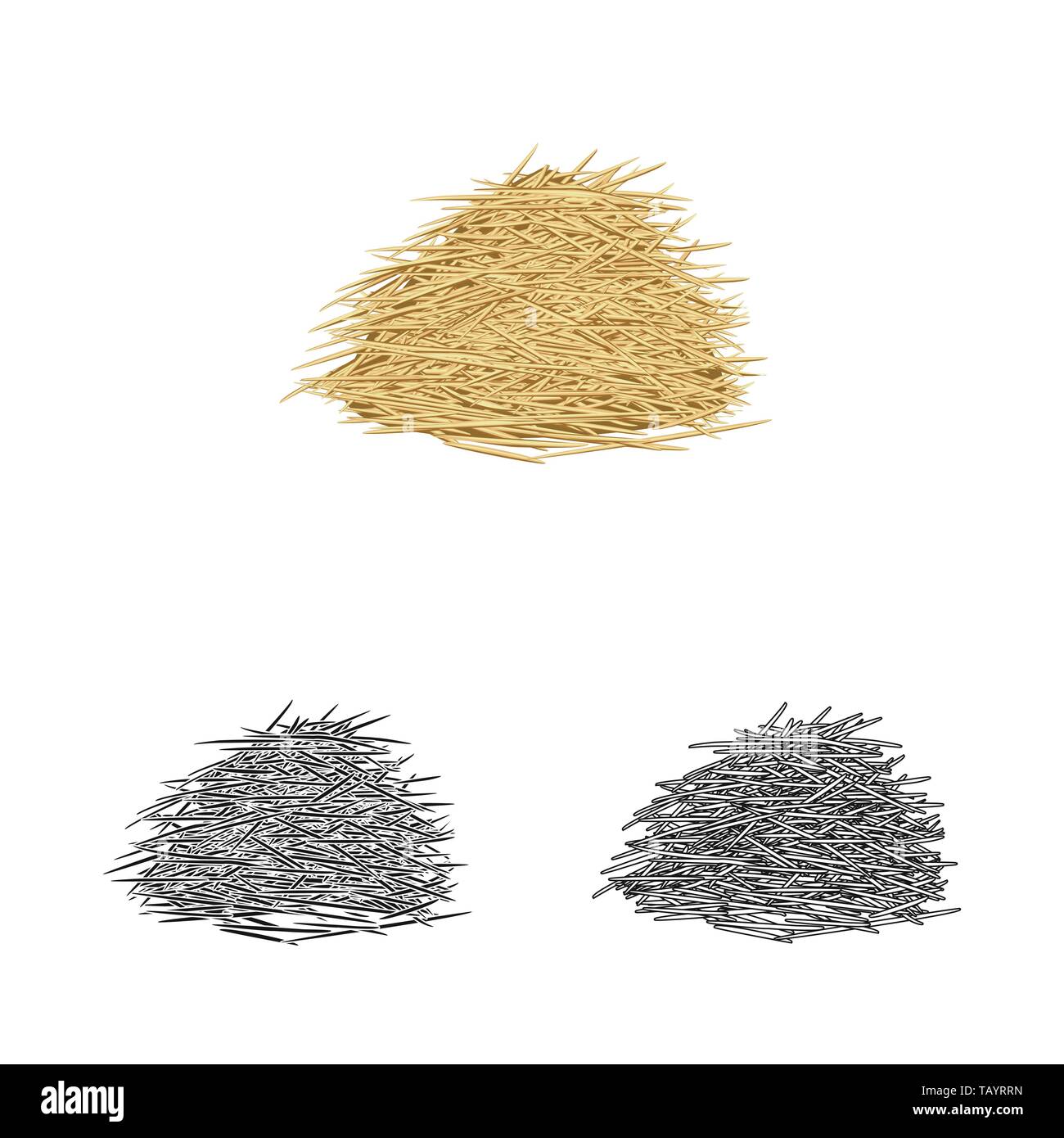 Isolated object of bagasse and raw symbol. Set of bagasse and waste ...