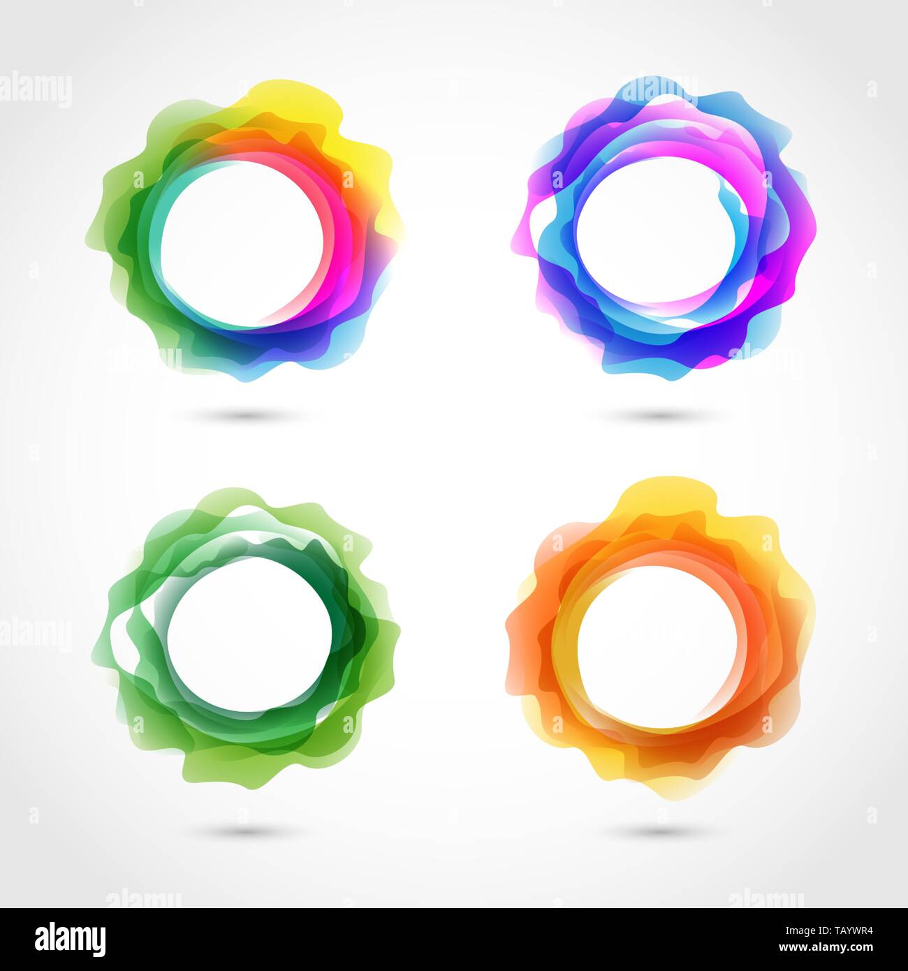 Set of colorful abstract circles Stock Vector Image & Art - Alamy