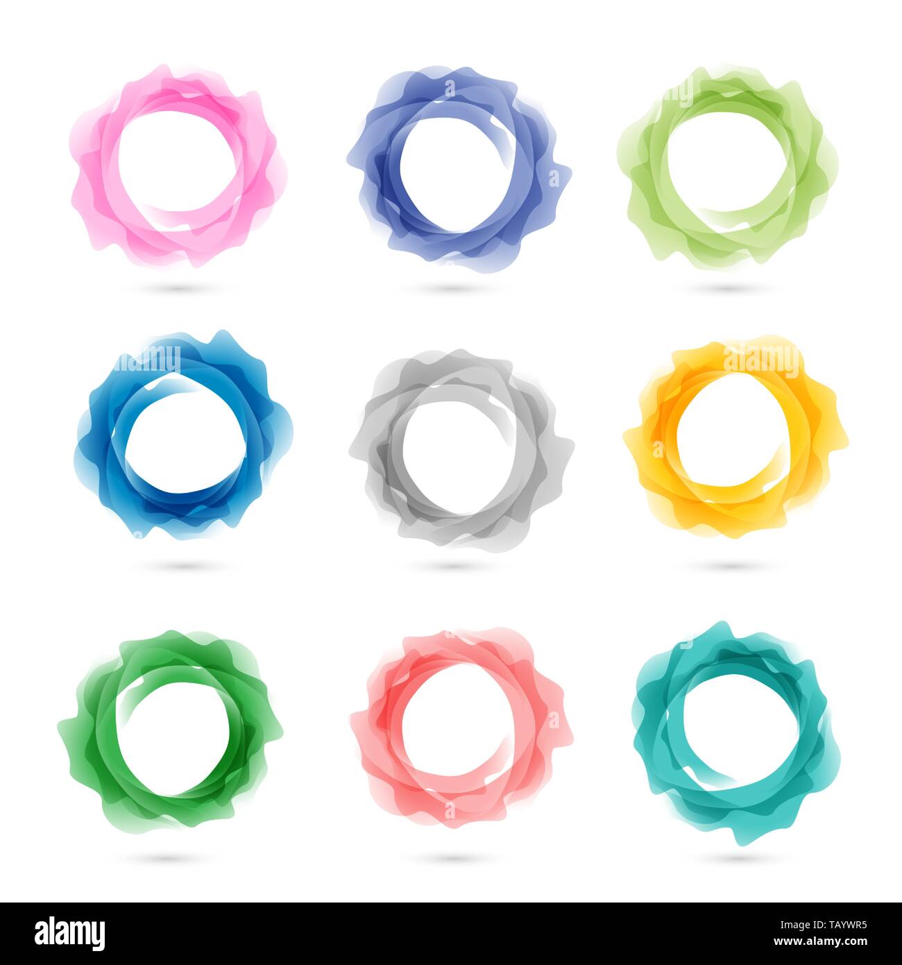 Colorful circle circular badge Stock Vector Images - Alamy