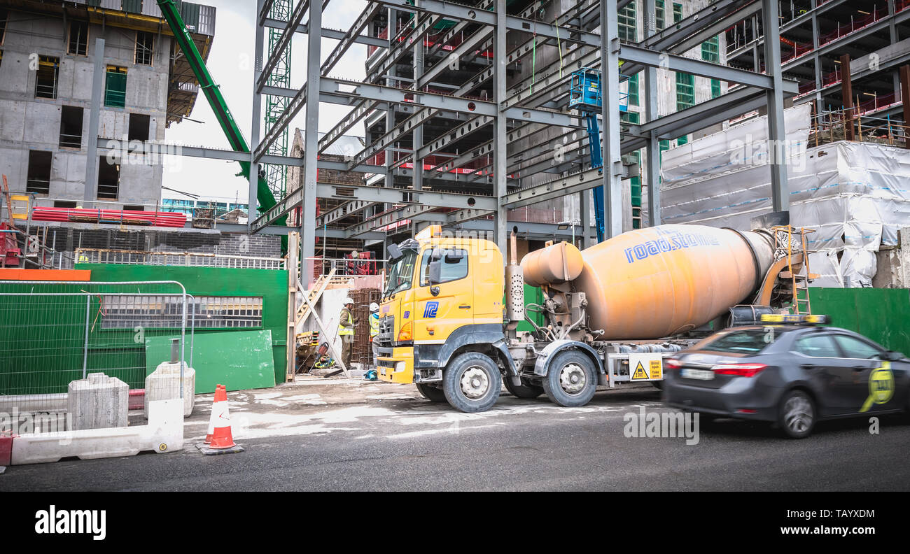 Dublin, Ireland - February 12, 2019: building under construction in the ...