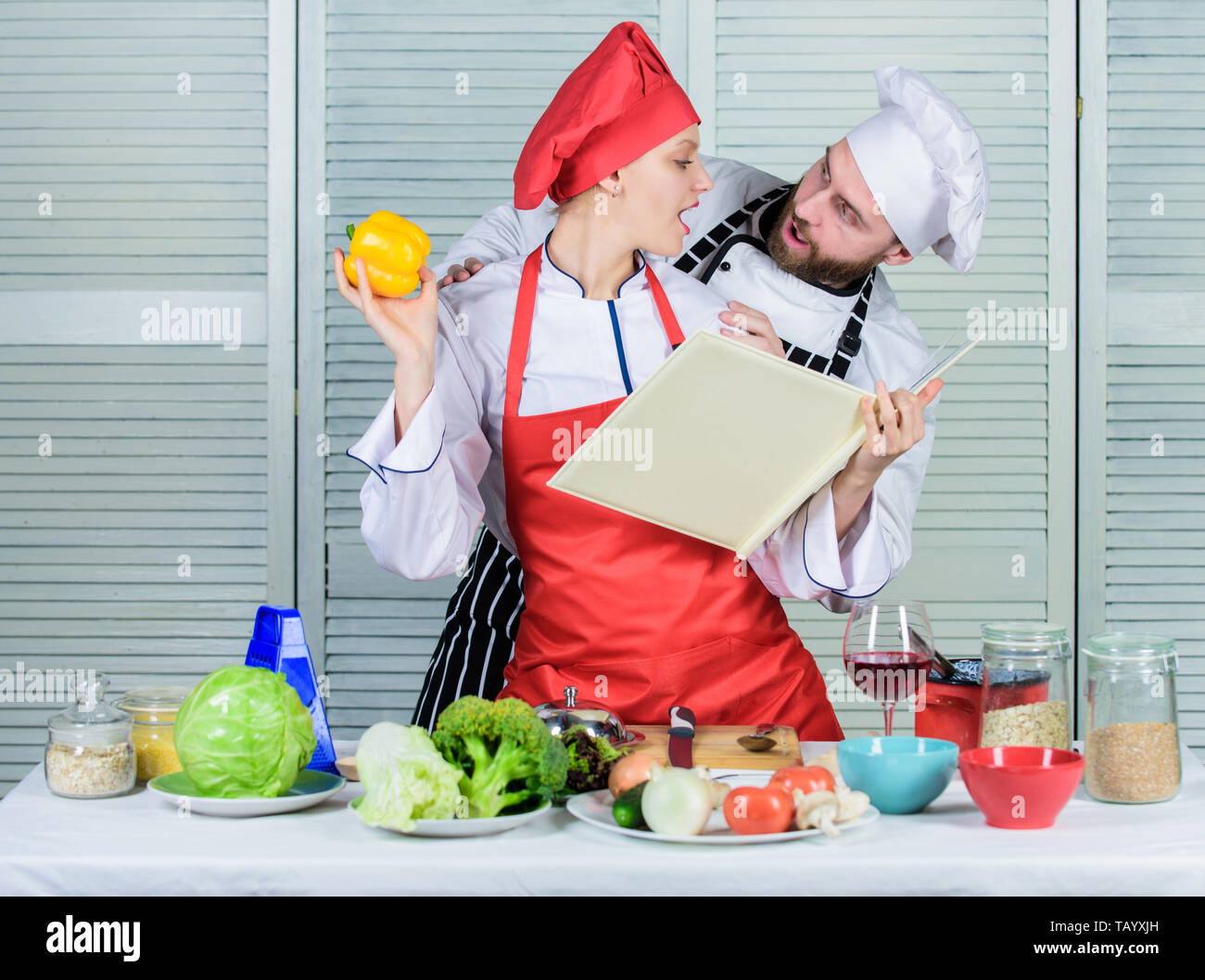 Improve cooking skill. Book recipes. Helpful culinary book. Woman chef ...