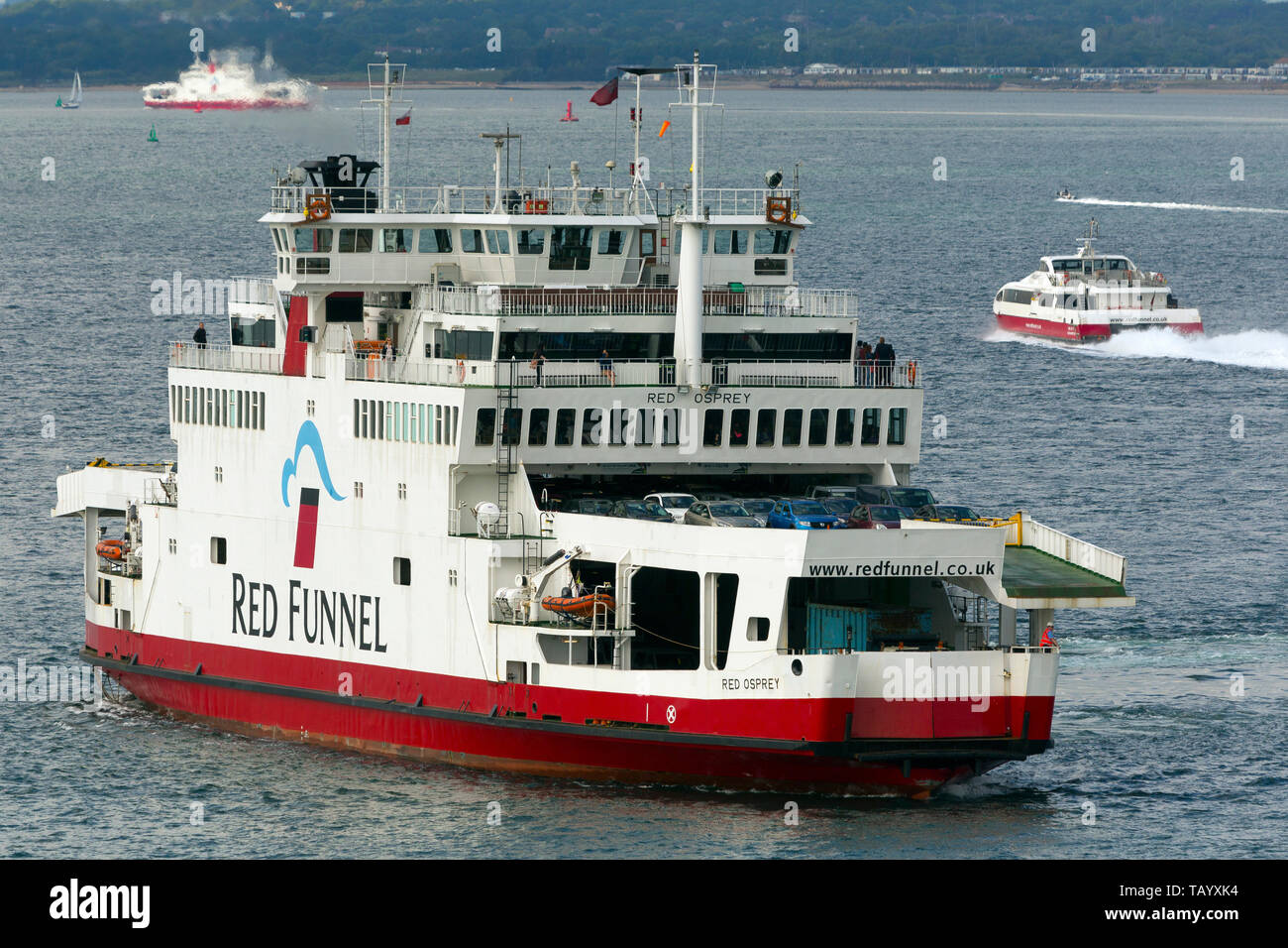 Red funnel red osprey hi-res stock photography and images - Alamy