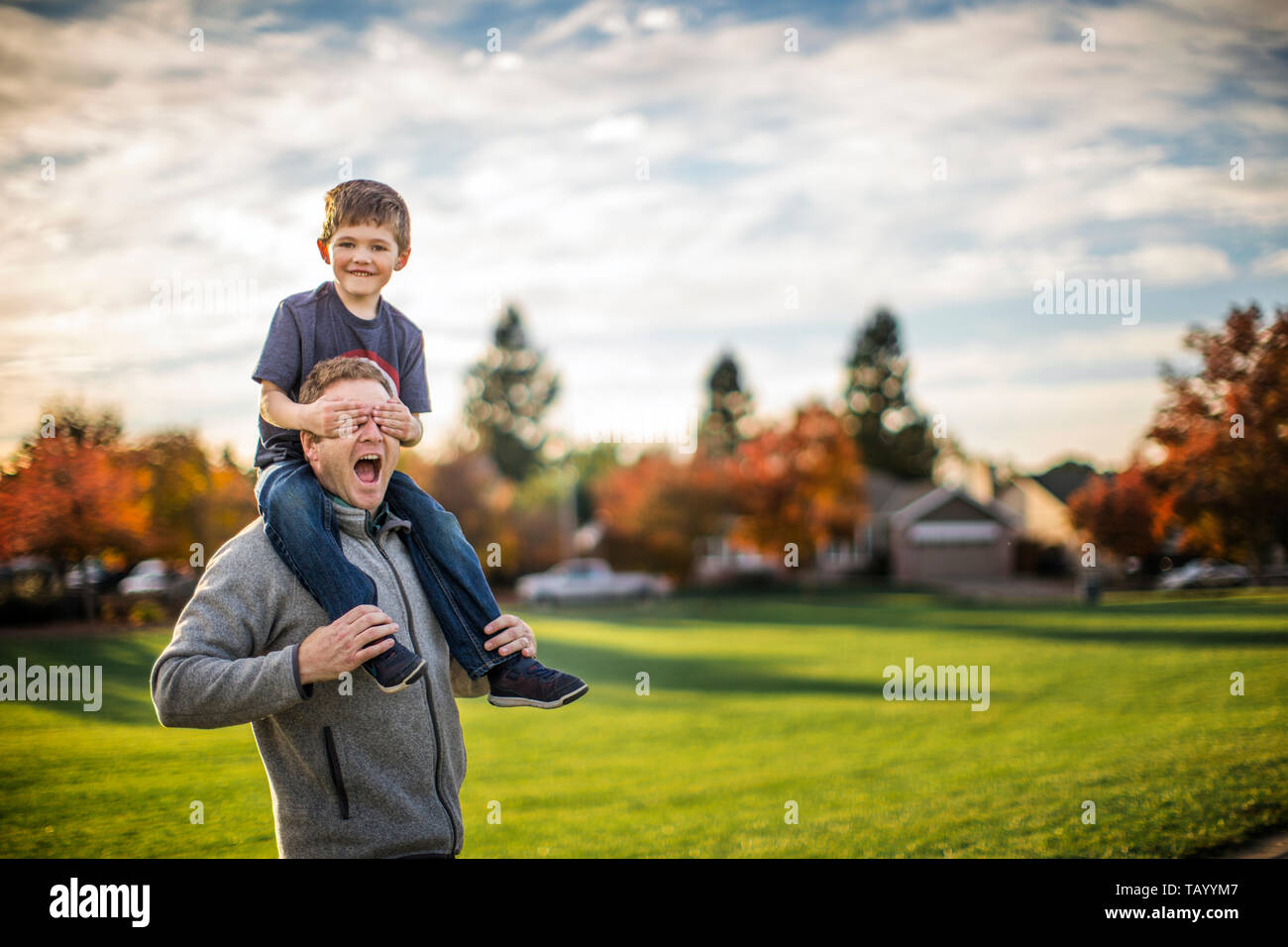 Ride shoulders adults hi-res stock photography and images - Alamy