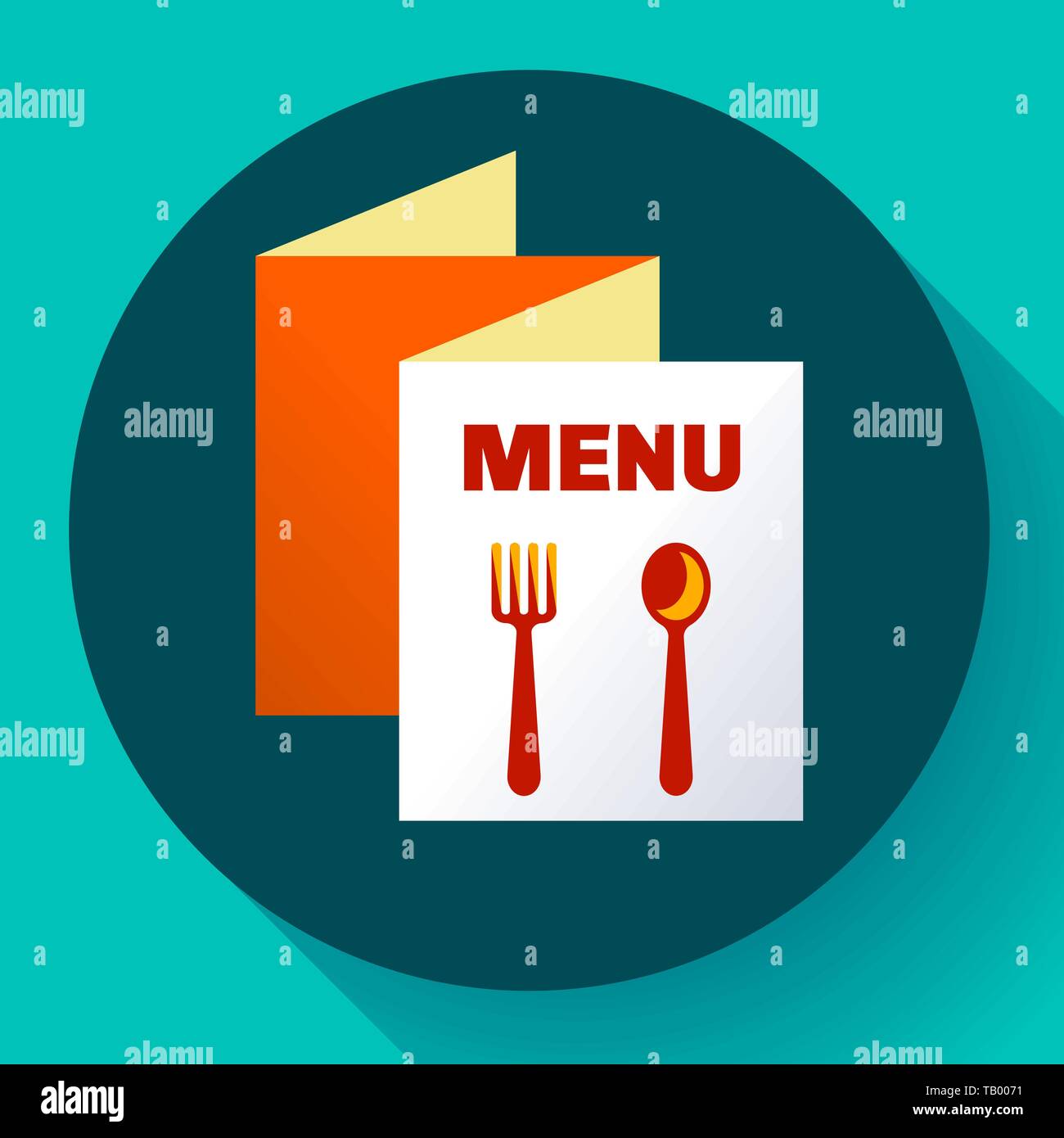 Three-fold menu icon template flat style vector Stock Vector Image ...