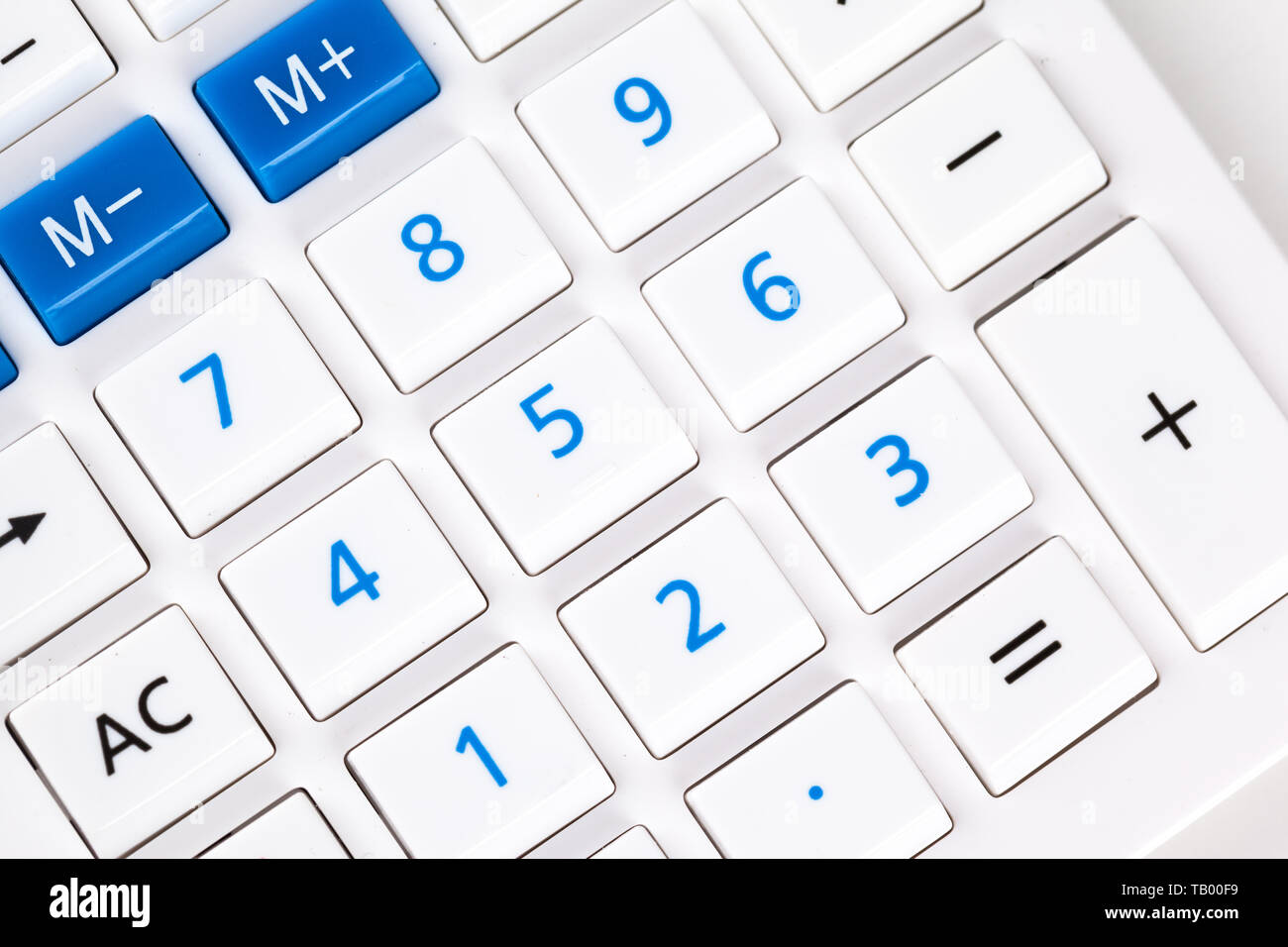 Closeup image of calculator keyboard Stock Photo - Alamy