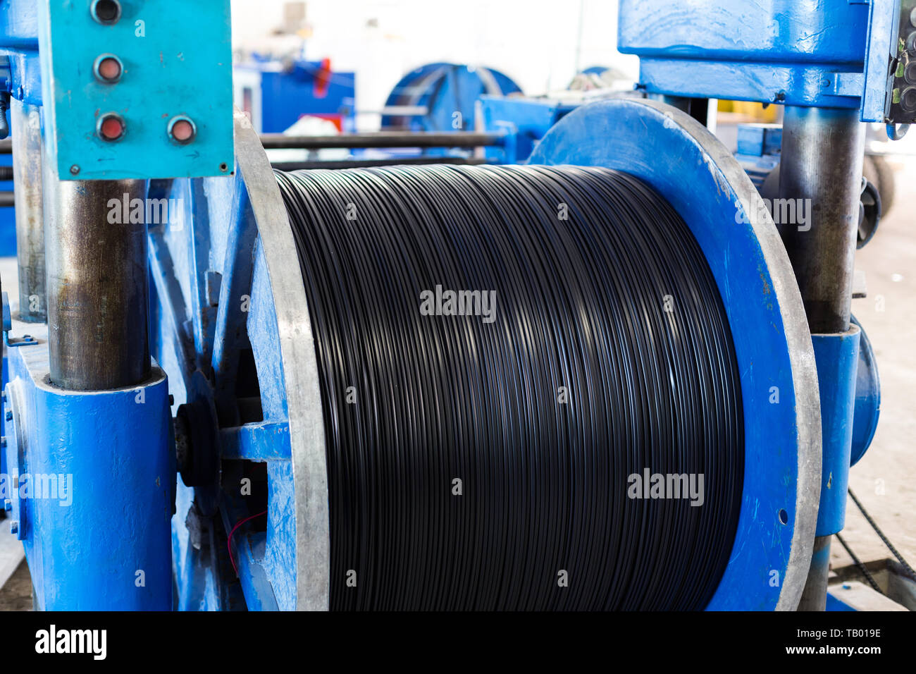 Inside the old factory manufacturing electrical cable Stock Photo - Alamy