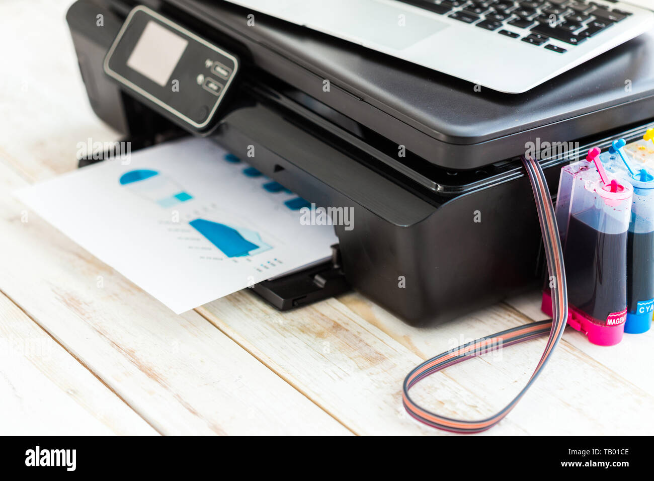 Printer, copier, scanner. Office table Stock Photo - Alamy