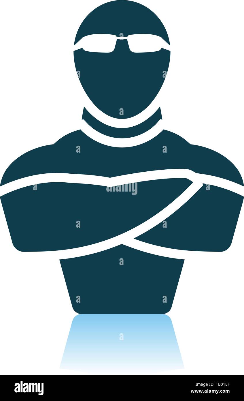 Night Club Security Icon. Shadow Reflection Design. Vector Illustration ...