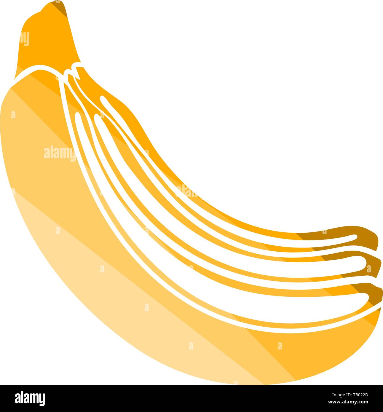 Icon Of Banana. Flat Color Ladder Design. Vector Illustration Stock ...