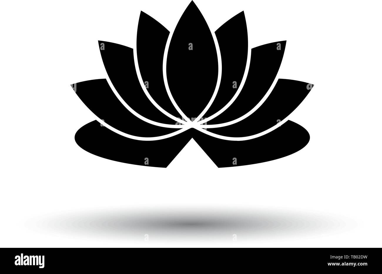 Lotus flower shadow Stock Vector Images - Alamy