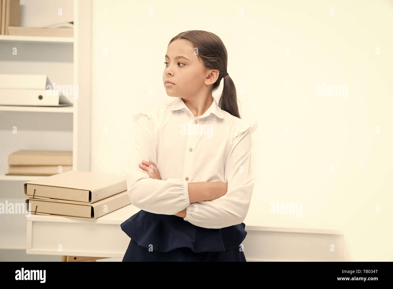 Inspiration concept. Little girl wait for inspiration. Source of ...