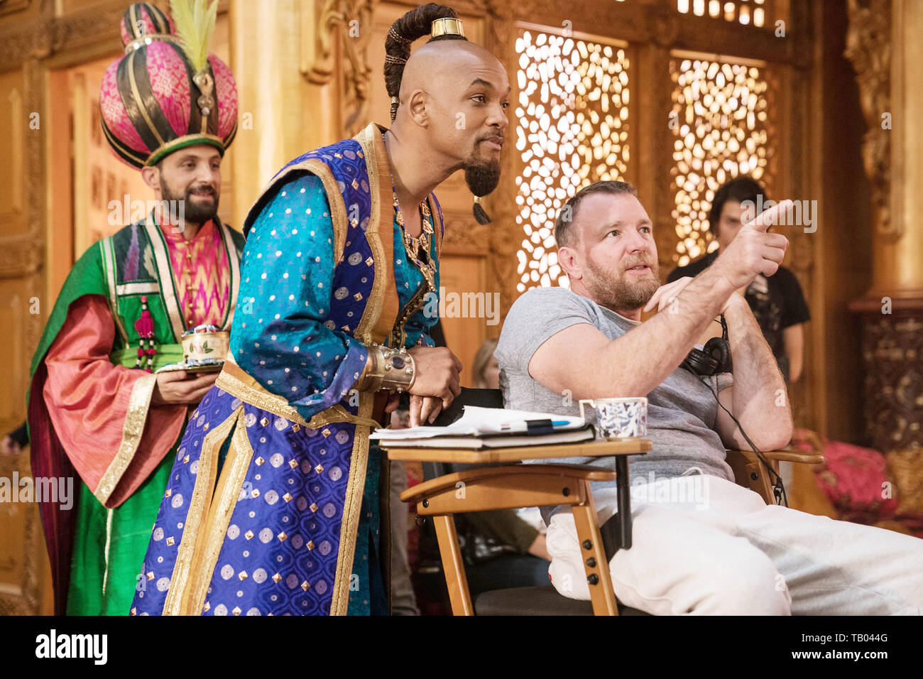 ALADDIN, from left: Will Smith(center), director Guy Ritchie, on-set ...