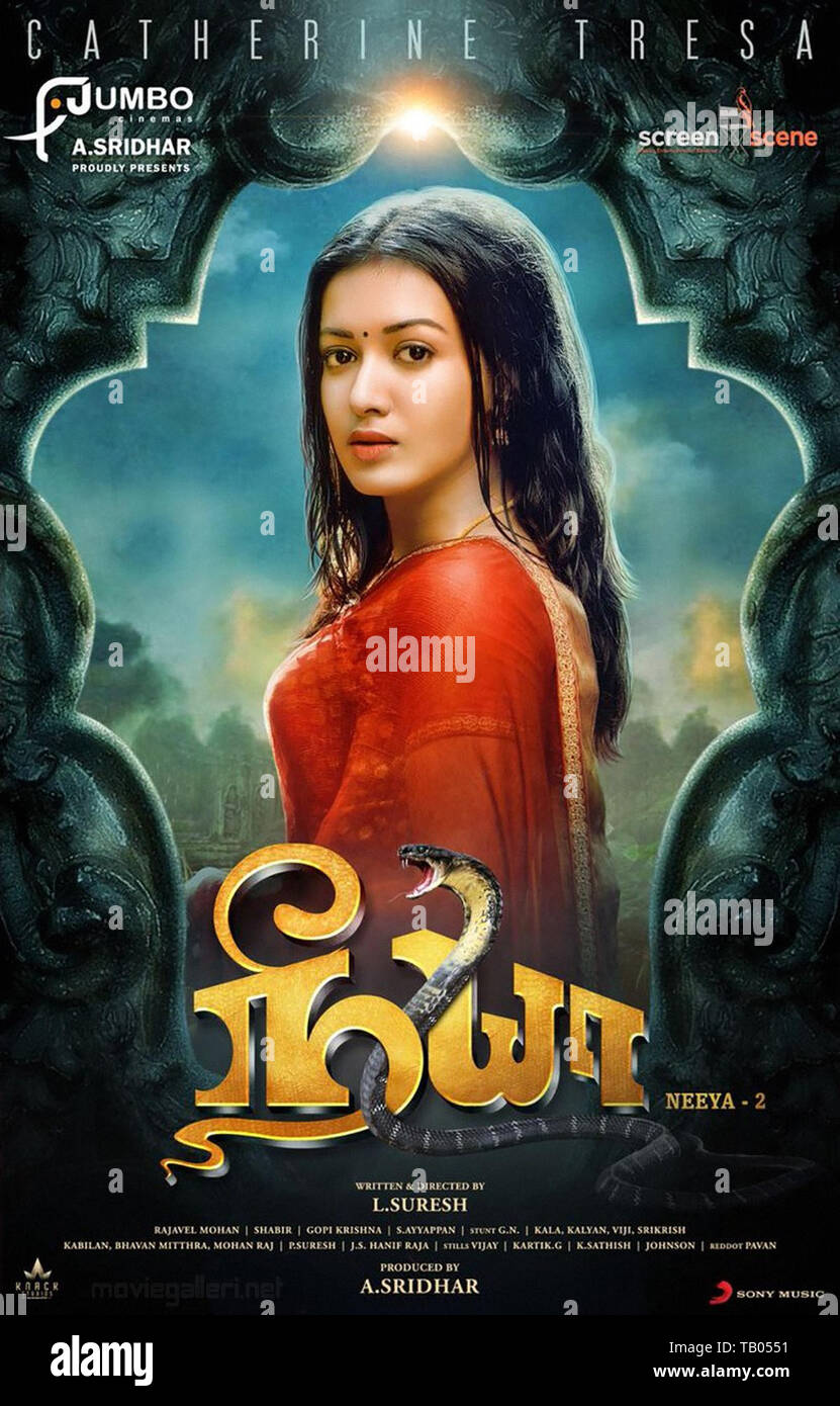 NEEYA 2, Indian poster in Tamil and English, Catherine Tresa, 2019 ...
