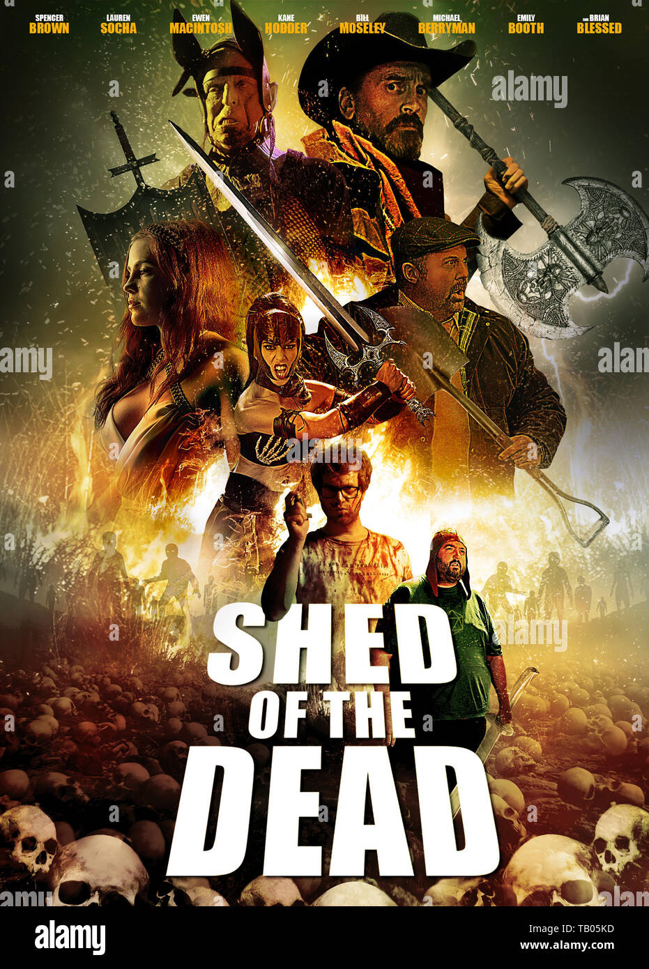 SHED OF THE DEAD, US poster, top from left: Michael Berryman, Bill ...