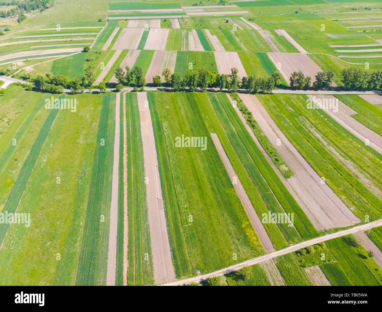 aerial view of farming fields. agronomy concept Stock Photo - Alamy