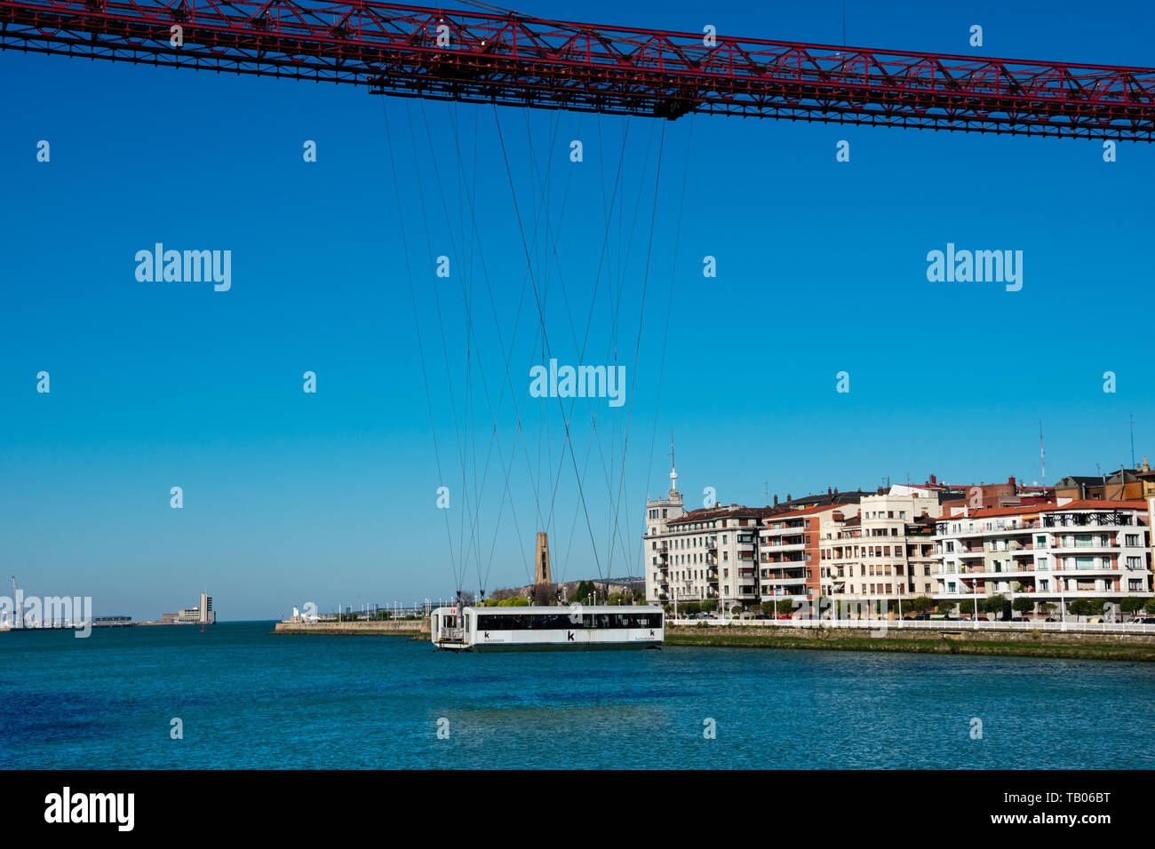 Portugalete, Spain. February 14, 2019. Transporter bridge called ...