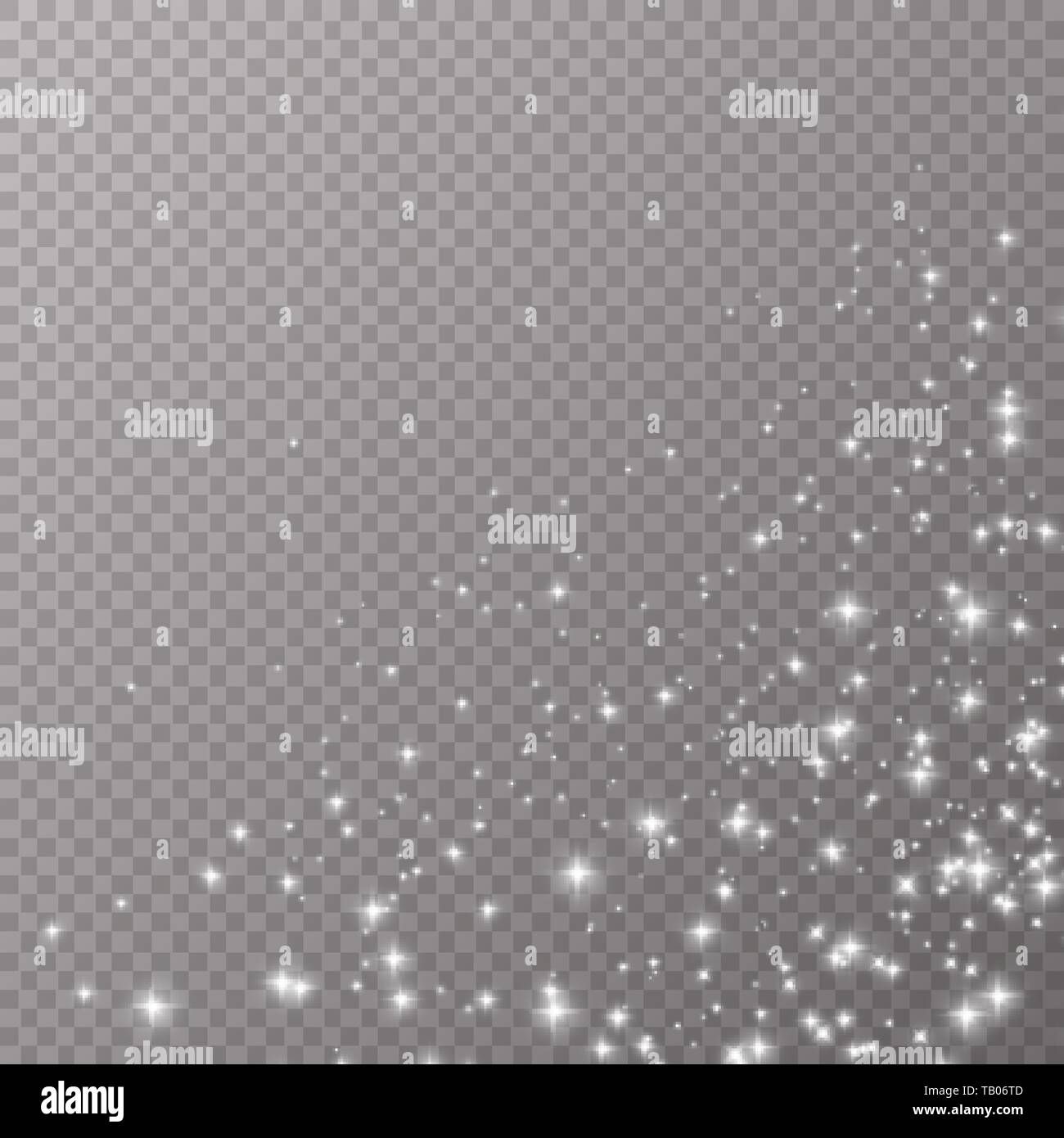 Sparks glitter special light effect on transparent background. Realistic Vector illustration for ...