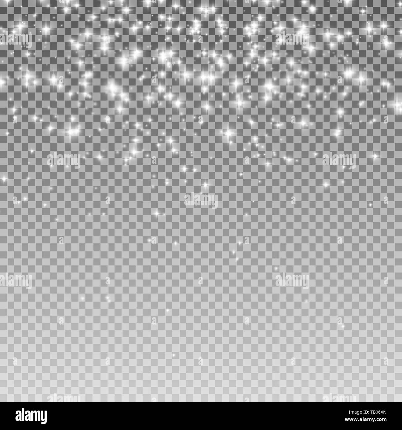 Sparks glitter special light effect on transparent background. Realistic Vector illustration for ...