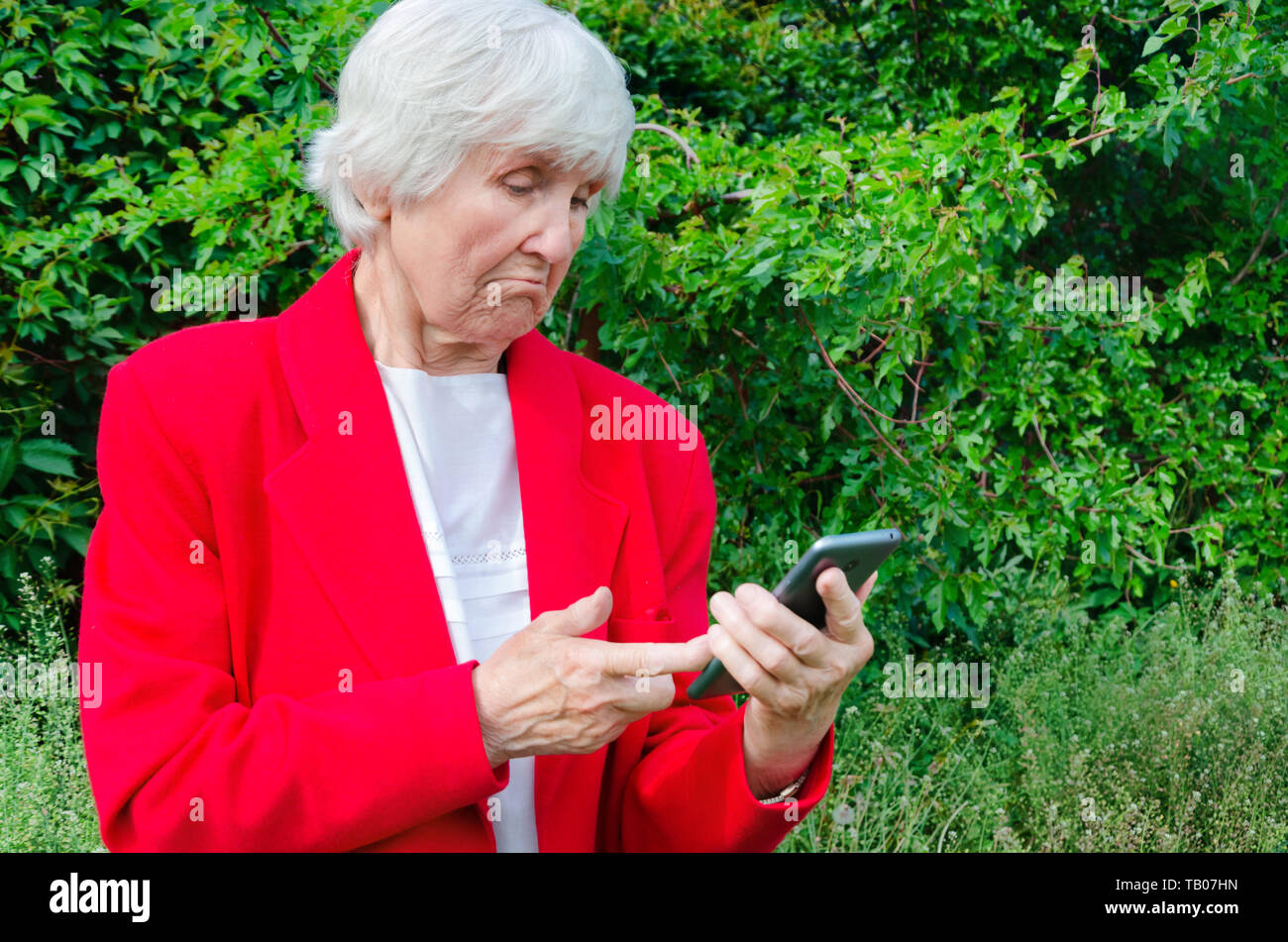 Touch portrait granny hi-res stock photography and images - Alamy