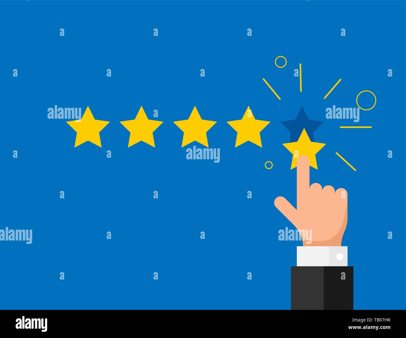 Online feedback reputation quality customer review concept flat style ...