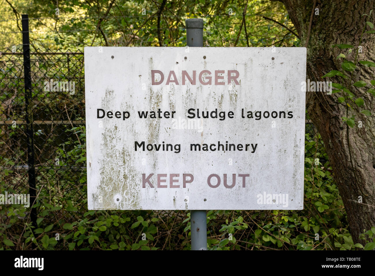 ,Danger Deep Water Sludge Lagoons Safety Notice Observed at Cromford ...