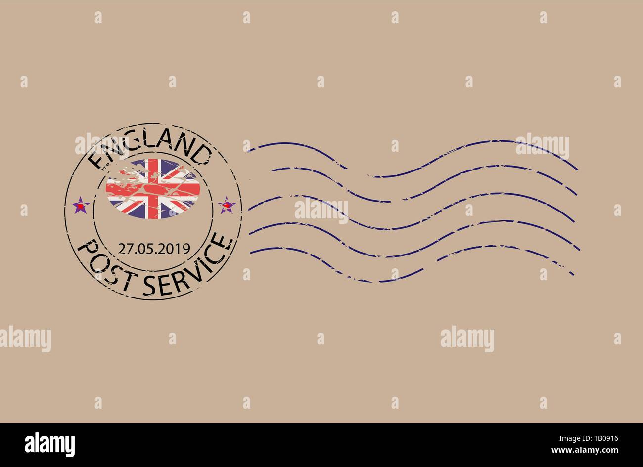 English round post office stamp Stock Vector Images - Alamy