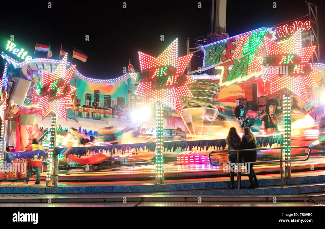 Vibrant christmas fair lights hi-res stock photography and images - Alamy