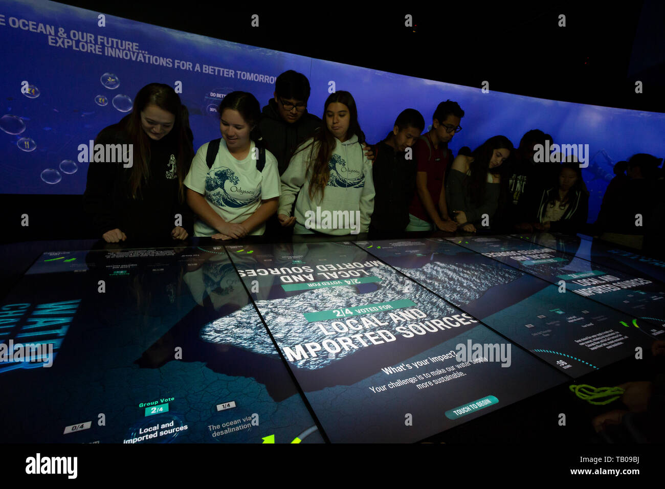 Pacific Visions at Aquarium of the Pacific, Long Beach, CA, USA Stock ...