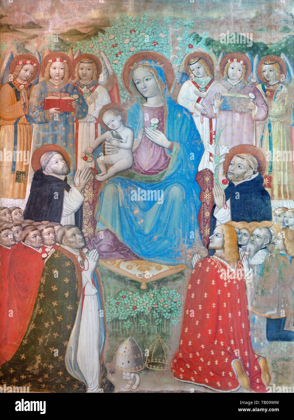 BELAGGIO, ITALY - MAY 10, 2015: The renaissance paitning of Madonna ...