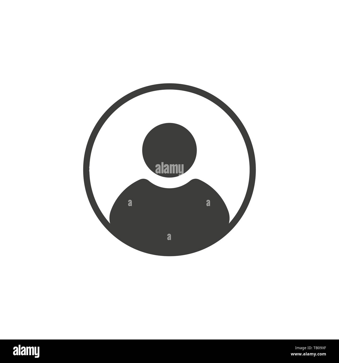 User icon flat designed black and white vector graphic - Vector . eps ...