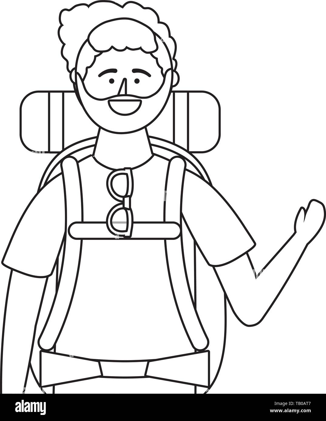 Tourist boy cartoon design, Travel trip vacation tourism and journey ...