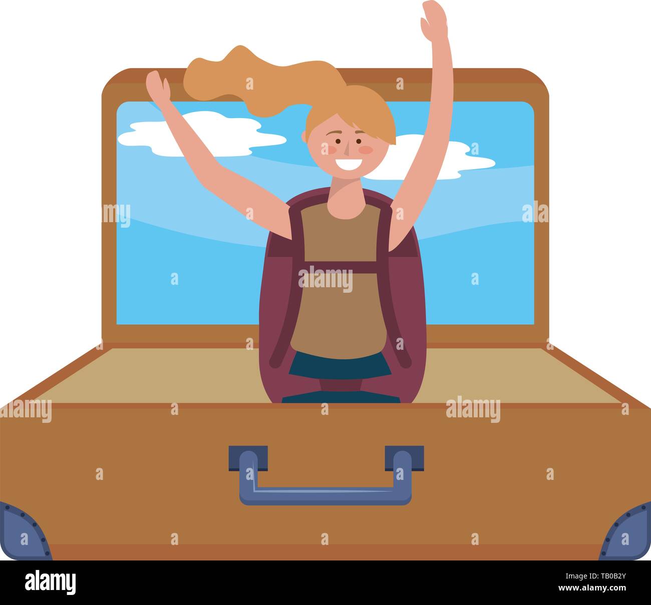 Tourist girl cartoon design, Travel trip vacation tourism and journey ...