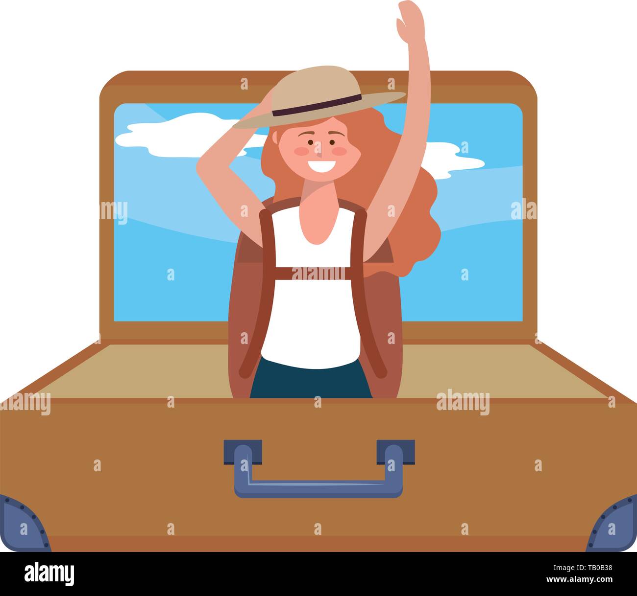 Tourist girl cartoon design, Travel trip vacation tourism and journey ...