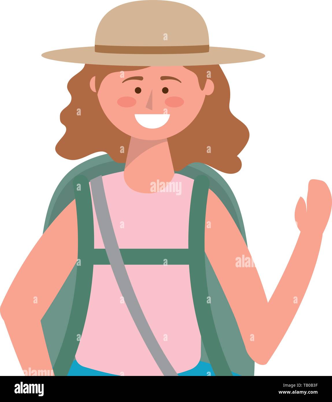 Female Tourist Cartoon