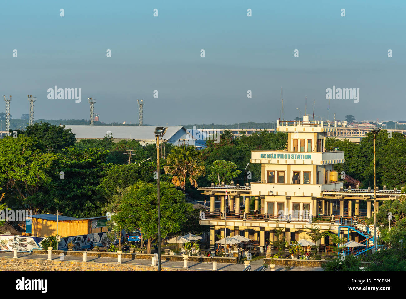 Benoa Bay, Bali, Indonesia - February 26, 2019: sunset colors Benoa ...