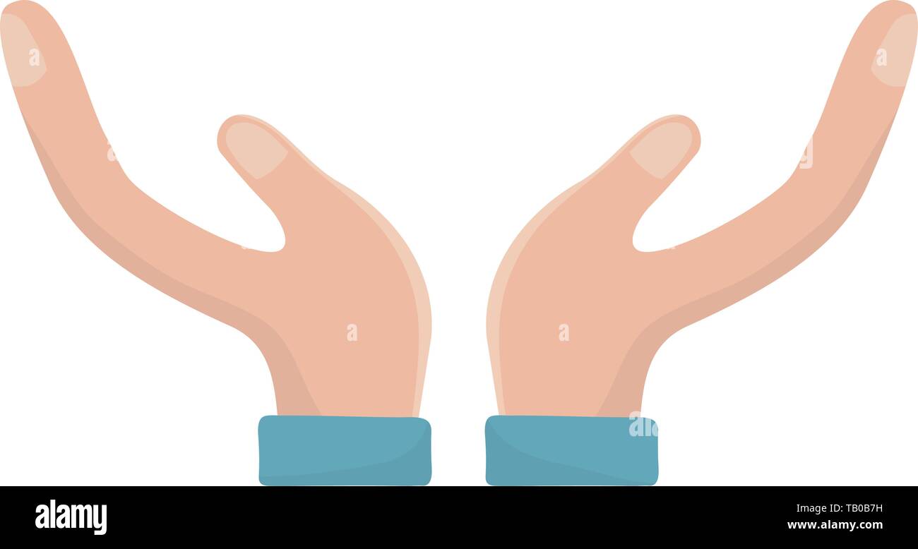 human body concept represented by hand illustration, flat and isolated ...