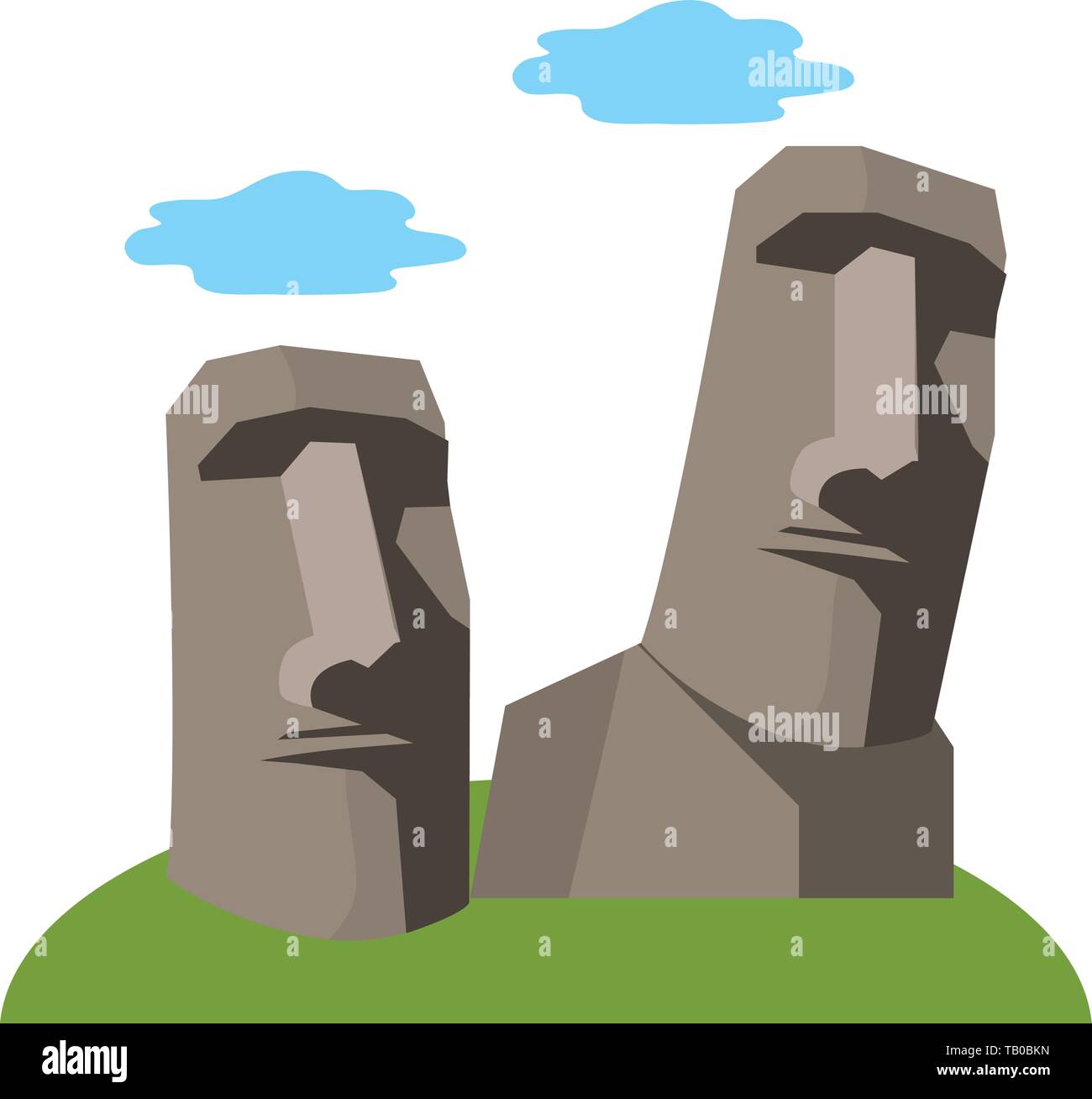 Moai statue landmark design, Travel trip vacation tourism and journey ...