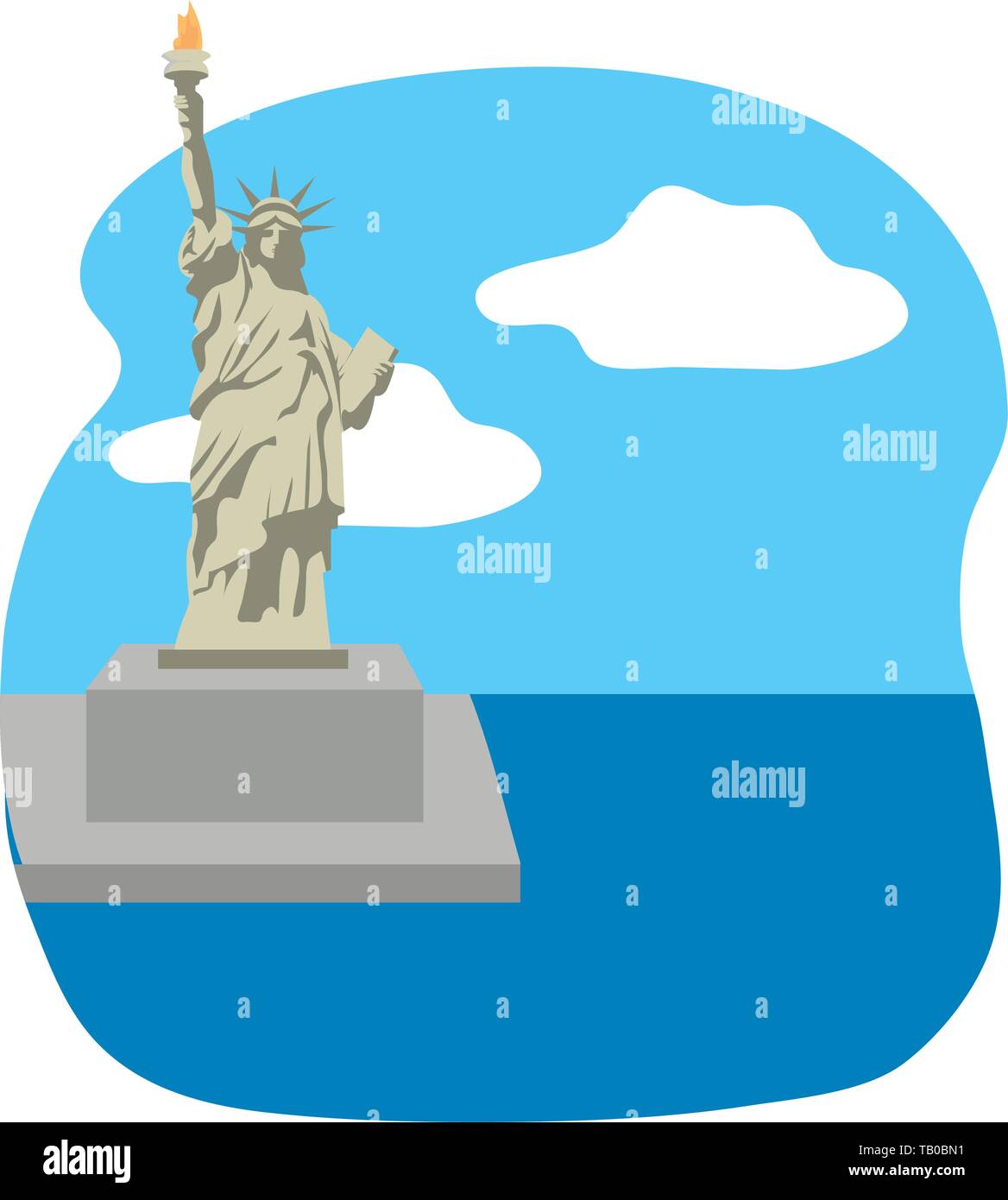 Statue of Liberty in New York design, Travel trip vacation tourism and ...
