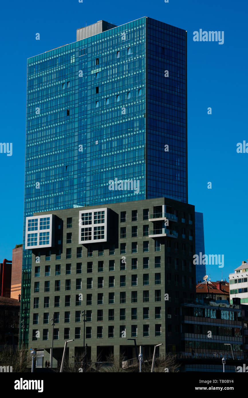 Bilbao, Spain. February 13, 2019. Modern building in Bilbao Stock Photo ...