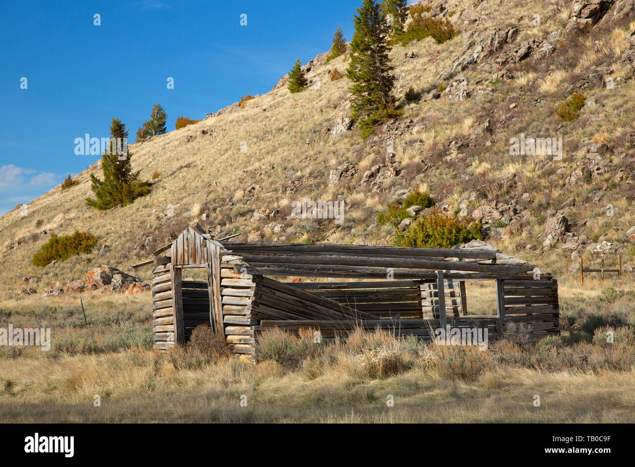 Rustic ranch building, Red Rock Lakes National Wildlife Refuge, Montana ...