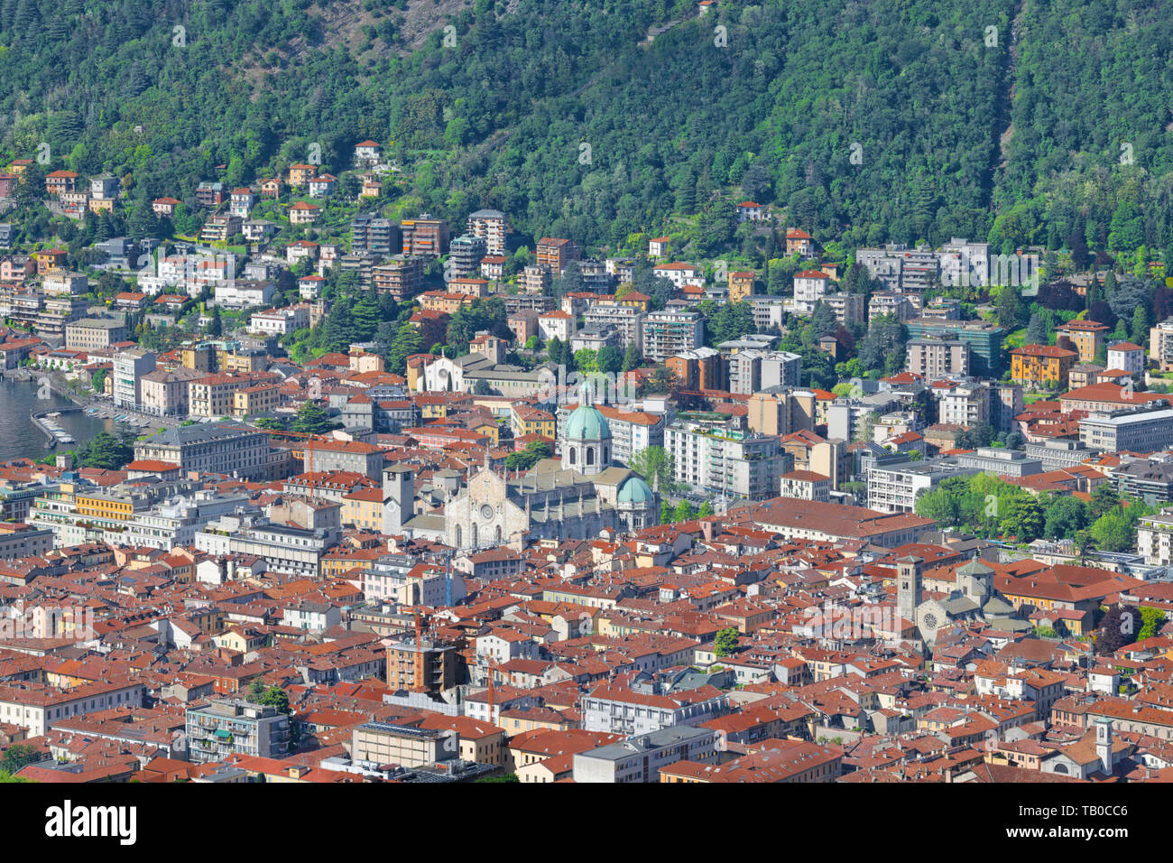 Como - The city with the Cathedral and lake Como Stock Photo - Alamy