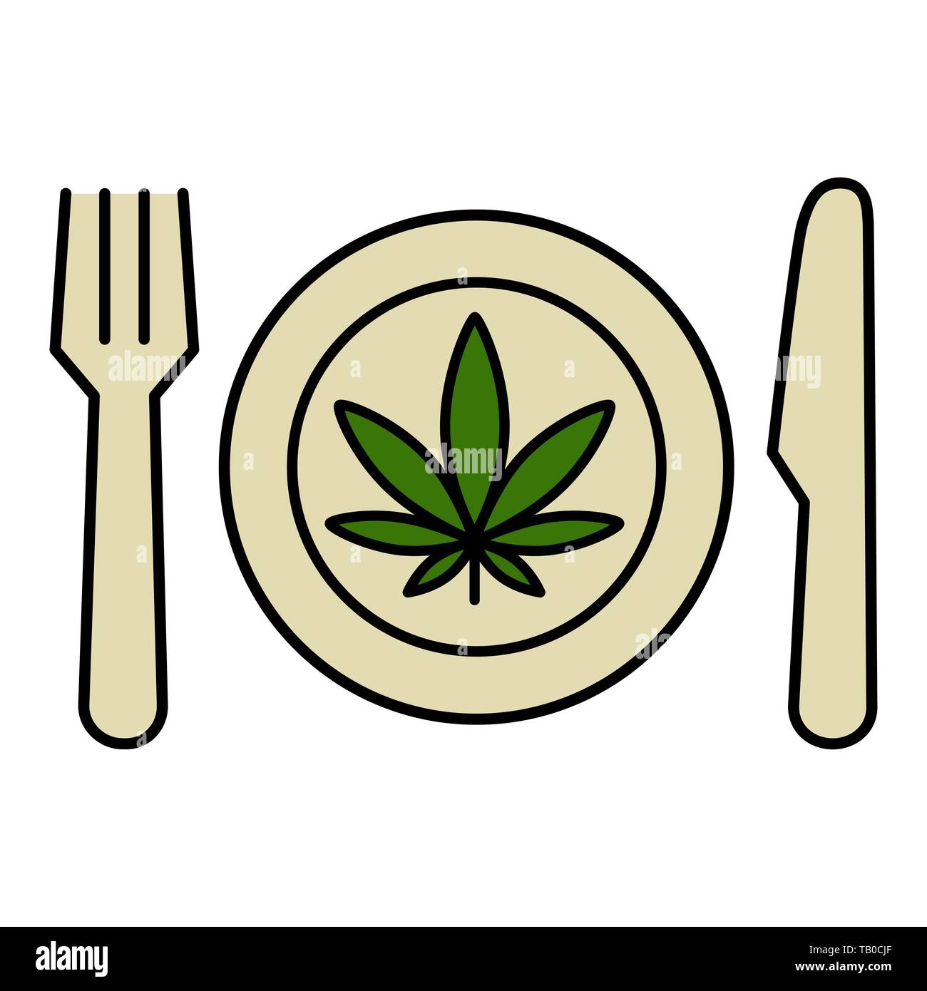 Hemp plate Stock Vector Images - Alamy