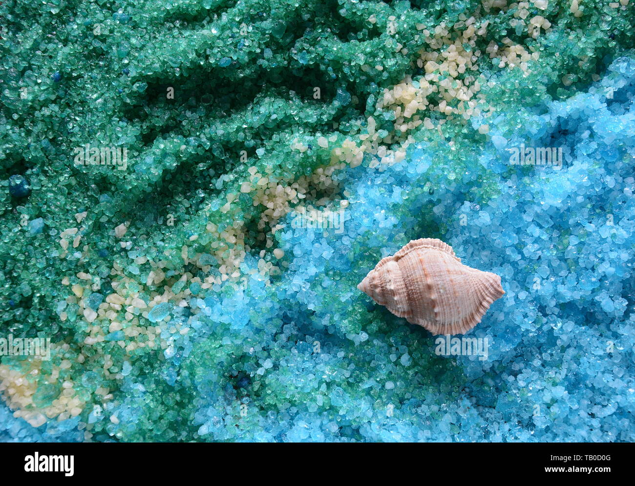 Spa and body care concept. Colorful, aromatic bath salt. Dead Sea Salt ...