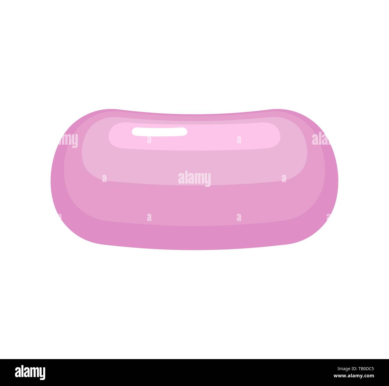 Pink soap piece isolated. lather Vector illustration Stock Vector Image ...