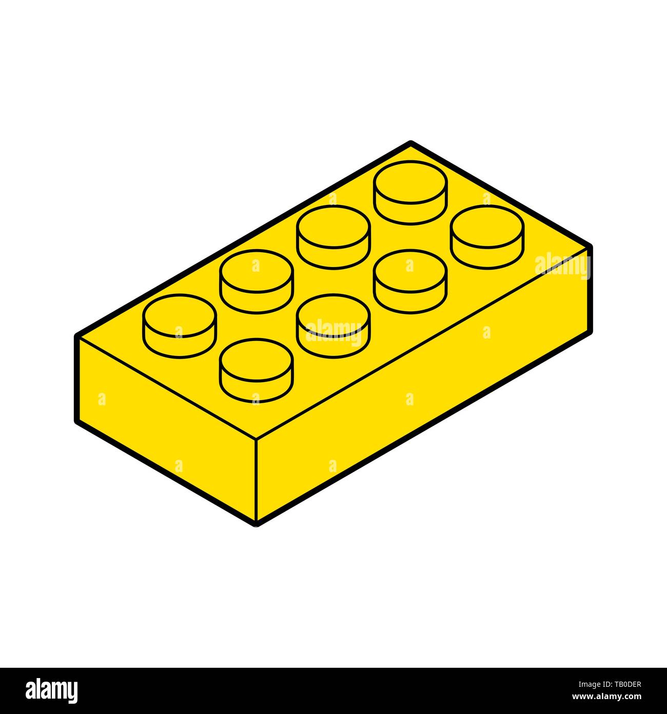 Plastic construction kit isolated. Children toy vector Stock Vector ...