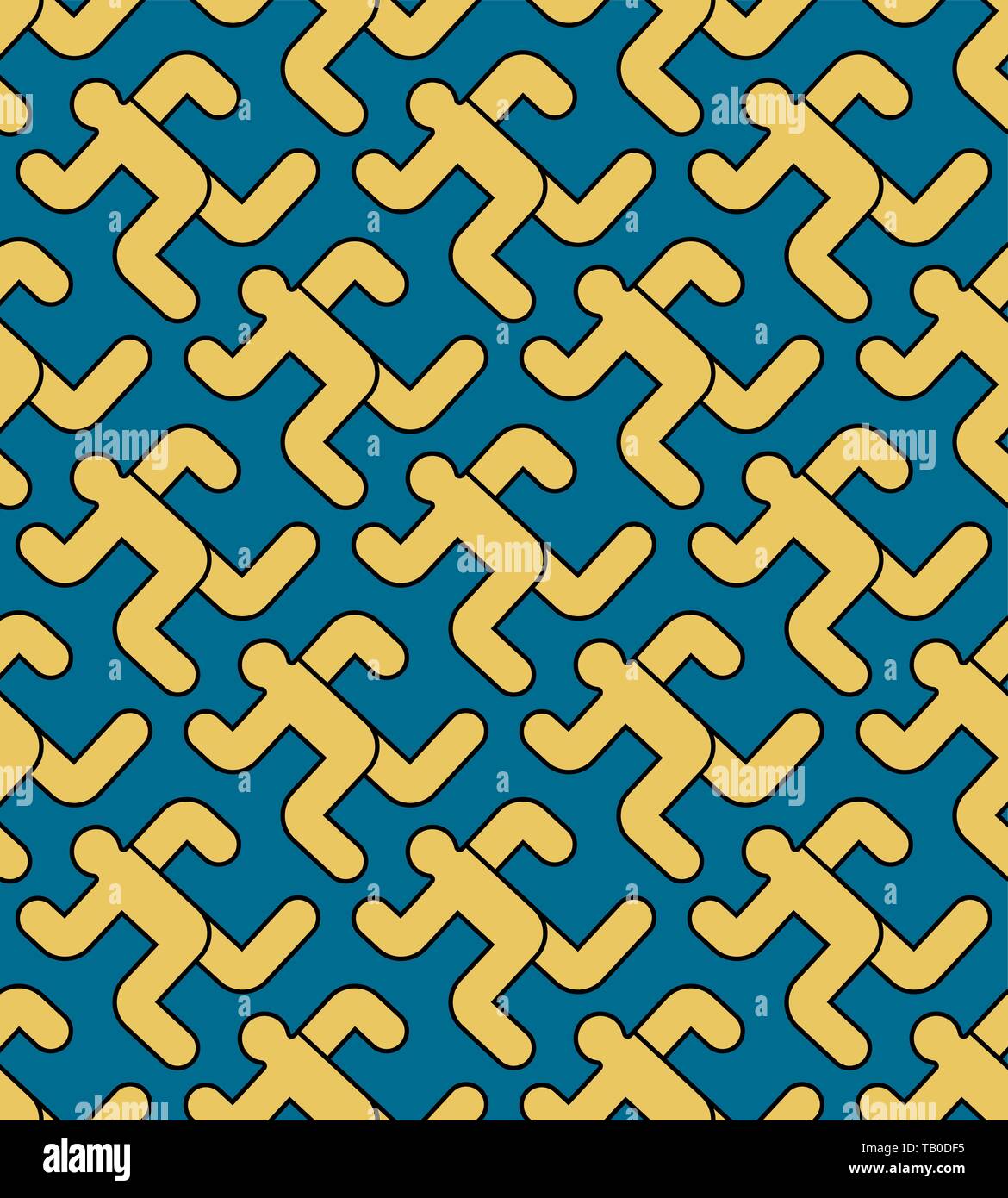 Running man pattern seamless. Run background. Vector ornament Stock ...